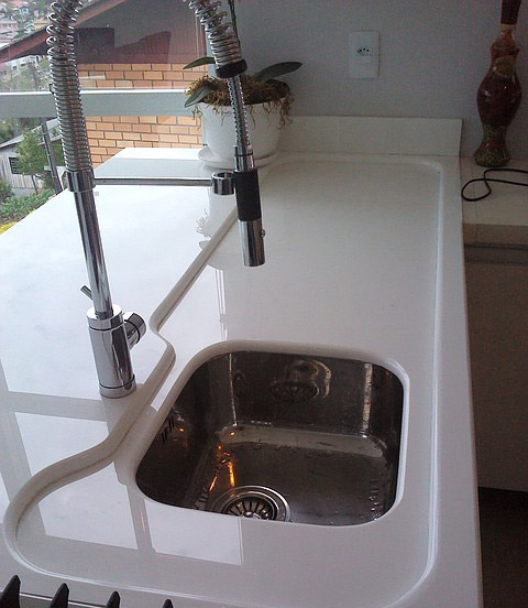 Pure white nanoglass nanostone counter top - Marmoglass Inc
